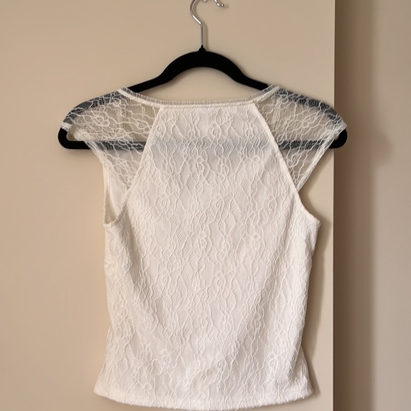 Tops | White Lace Top | Poshmark